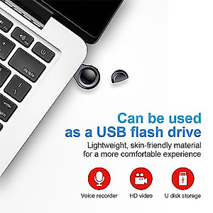 Asixxsix USB Spy Security Camera, 1080P HD Hidden U Disk Mini Camera, Built in 16GB Storage, Effectively Noise Reduction, Portable Mini Video Recorder Adapter for Home Outdoor Office Car