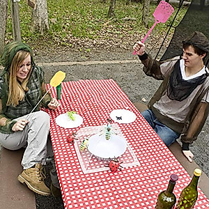 Cabilock 10Pcs Fly Swatters Plastic Manual Swat Mosquito Swatters Flexible Fly Flapper Fly Swatter Pack with Long Handle for Home Garden Yard (Random Color)