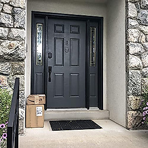 All Hung Up 4" x 5" Smile You're on Camera & No Soliciting Sign for House, 3M Self-Adhesive for Door,Window,Wall, Durable Quality Aluminum Metal Surface, Home,Business,Office, Thank You, Black