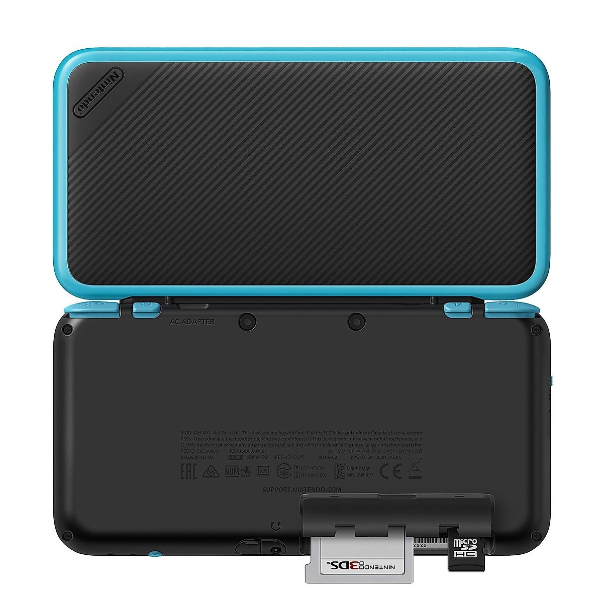 New Nintendo 2DS XL - Black + Turquoise With Mario Kart 7 Pre-installed - Nintendo 2DS (Renewed)