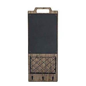 PIBM Stylish Simplicity Shelf Wall Mounted Floating Rack Wooden Message Board Chalkboards Multifunction Retro Style Grid Hook up Restaurant Signs,2 Sizes,2 Colors, Wood , 22.6x6.7x56.3cm