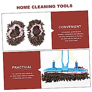 Healeved 10pcs Mop Head Cover Floor Mops Cleaning Mops Household Cleaner Dust Duster Slippers Mop Cover Lazy Mop Slippers Foot Cover for Floor Polishing Mop Slipper Shoes Cover Dust Mop