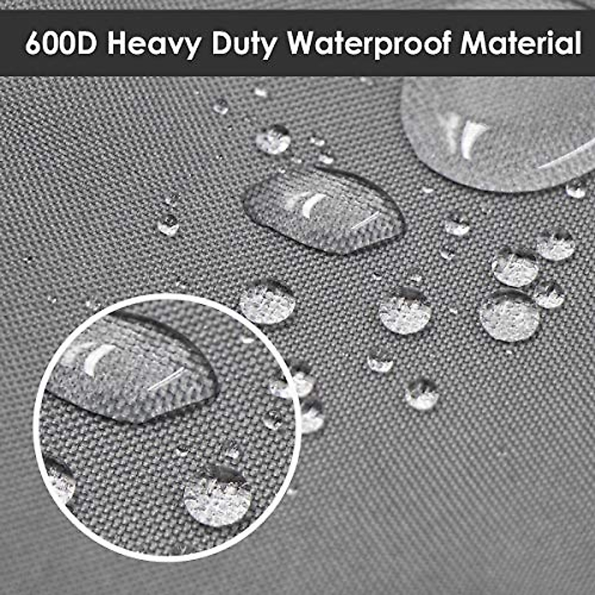 Vailge Heavy Duty Patio Sofa Cover, 100% Waterproof 3-Seater Outdoor Sofa Cover,Lawn Patio Furniture Covers with Air Vent and Handle,79" Wx 37" Dx 35" H,Grey