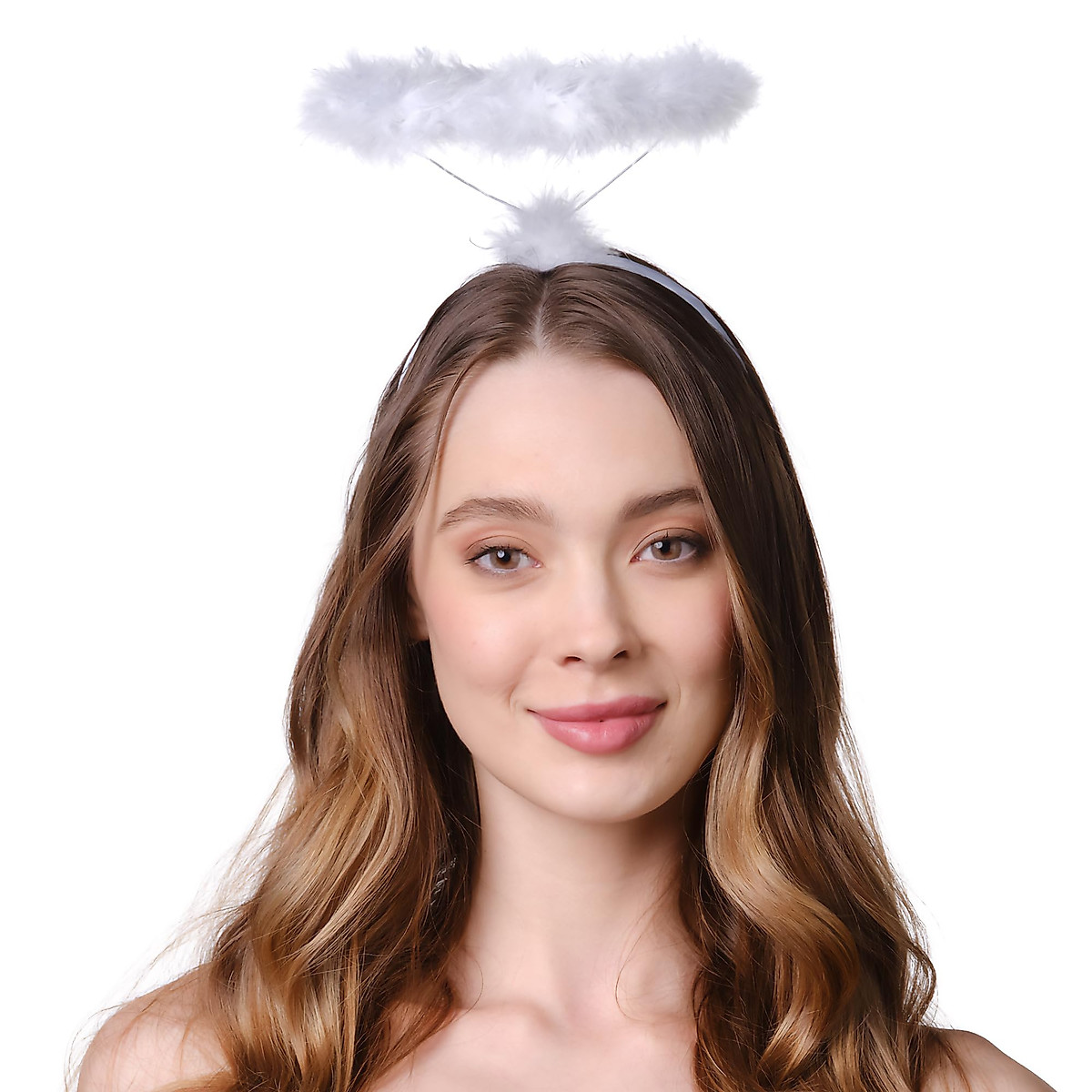 Cheerin Angel Halo and Devil Horns Headband - White and Red - Costume Accessories