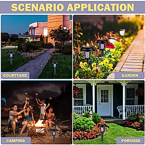 8 Pack 2 in 1 Bug Zapper Outdoor Waterproof Solar Mosquito Killer UV Fly Zapper Ground Plug Light for Home Kitchen Patio Backyard Camping