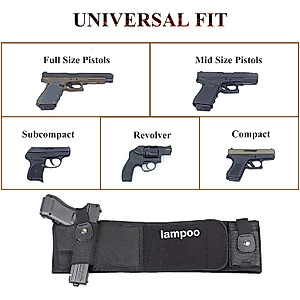 Belly Band Concealed Carry Gun Holster Belt Right Hand Waist Waistband Hip Men Women Unversal