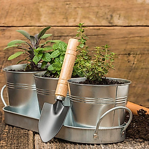 Kicko Large Galvanized Metal Buckets Bulk - 6 Pack - with Handle 5 X 4.5 Inches - Unique Goody Baskets, for Party Favors, Party Accessories and Christmas Decorations