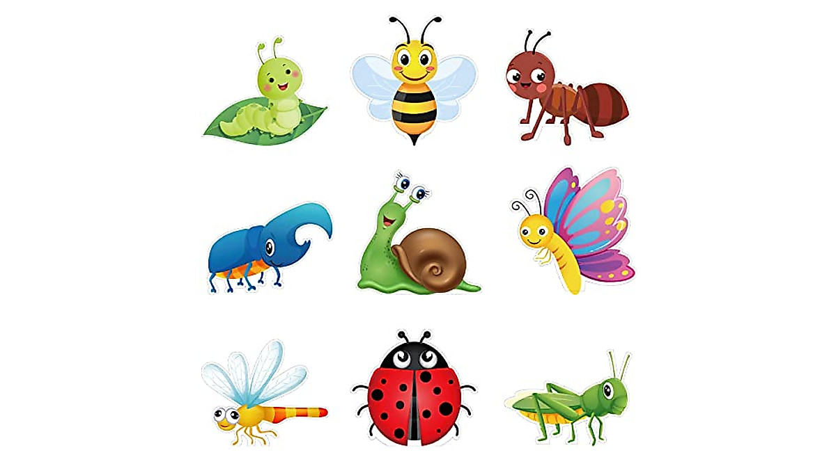 Vibrant 45 Pcs Insect Cutouts for Party Decor