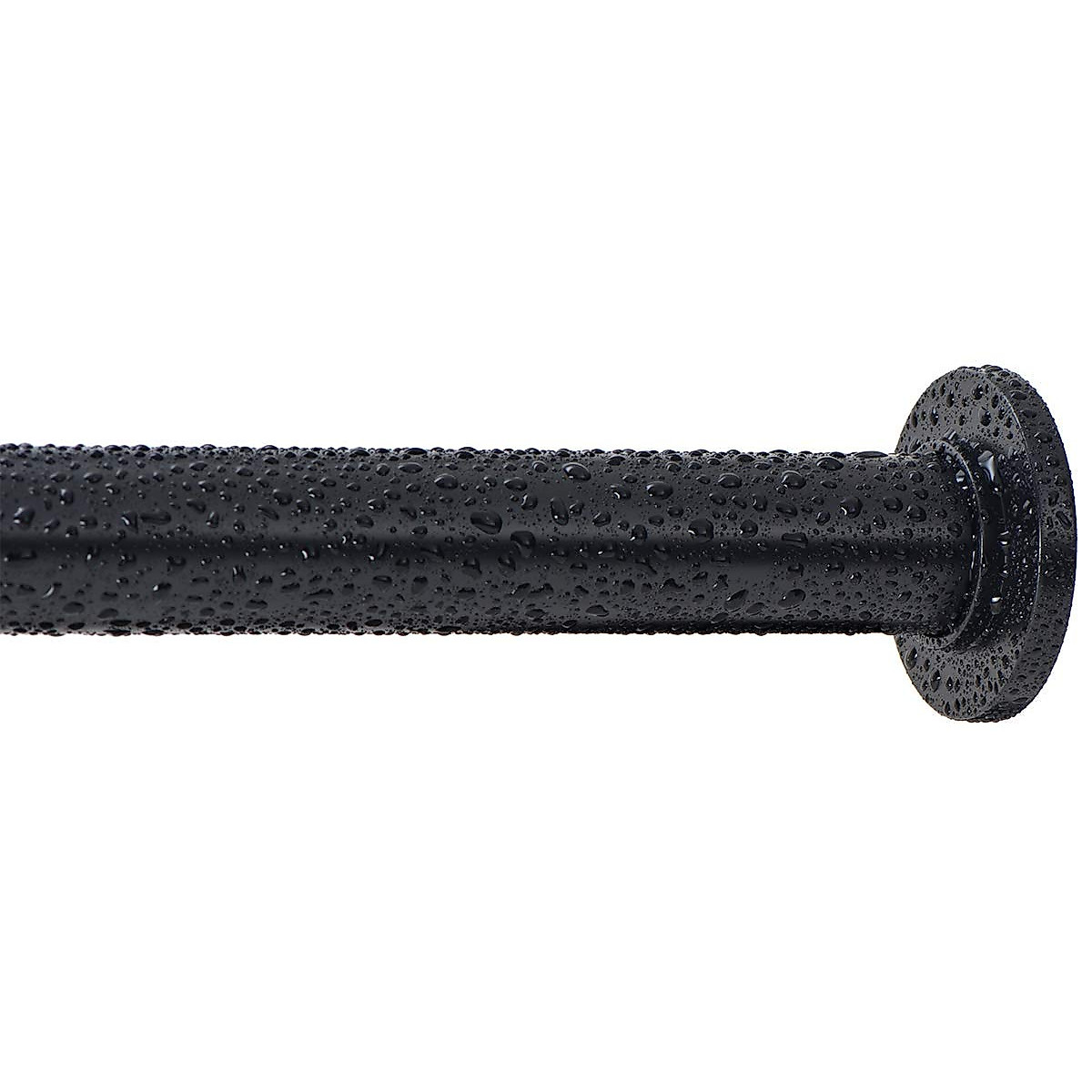 Ivilon Tension Curtain Rod - Spring Tension Rod for Windows or Shower, 24 to 36 Inch. Black