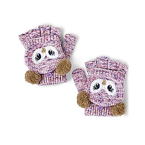 The Children's Place,2 Piece Set Winter Hat and Fingerless Kids Gloves,Multi Color,S/M(4-7YR)