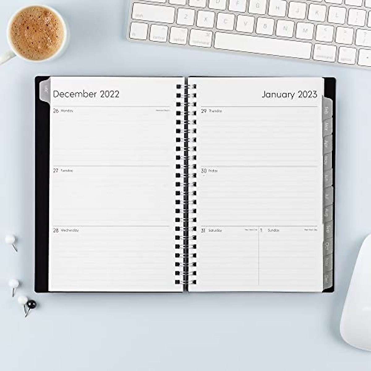 Blue Sky 2023 Weekly and Monthly Planner, January - December, 5" x 8", Flexible Cover, Wirebound, Enterprise (142095)