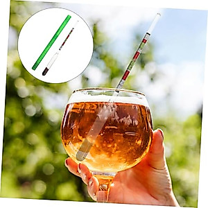 CRILSTYLEO 1pc Sugar Meter Hydrometer for Sugar Scale Hydrometer Triplescale Tester Specific Hydrometer Homebrew Hydrometer Liquid Hydrometer Alcohol Hydrometer Borosilicate Glass
