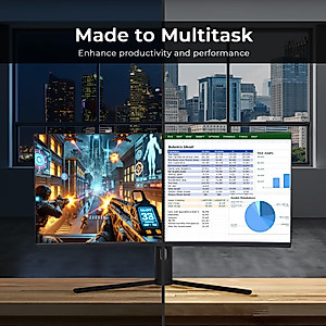 Deco Gear 34" 3440x1440 21:9 Ultrawide Curved Monitor, 180Hz, HDR10, 4000:1 Contrast Ratio, 99% sRGB, 16.7 Million Colors, Adaptive Sync, Blue Light Reduction