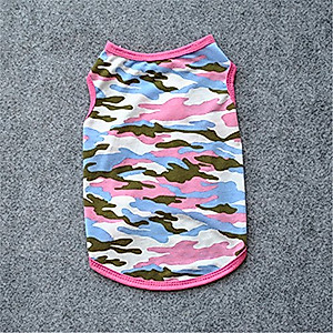 Dog Camouflage Cute Small Vest Puppy Appar Dog Shirt Summer Pet Clothes Outfit Vest Easy on Puppy Boy Girl Shirts