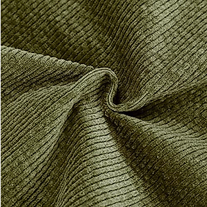 Etercycle Corduroy Tote Bag, Casual Shoulder Bag for Women Big Capacity shopping Handbags Work Tote Bag with Zipper Pockets (Green)