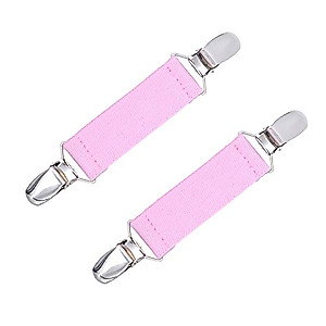 American Trends Mitten Clips, Stainless Steel Gloves Clips for Baby Kids Clothing, Unisex, One Size, Rose Red&Pink
