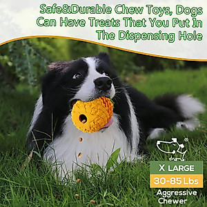 M.C.works Dog Chew Toys for Aggressive Chewer, Tough Dog Dental Chews Toy, Indestructible Dog Toys for Large Dogs, Chew Toys Food Grade (Giant)