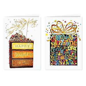 The Gallery Collection - Birthday Cards Assortment Box (35 Cards), Foil & Embossing (Birthday 2)