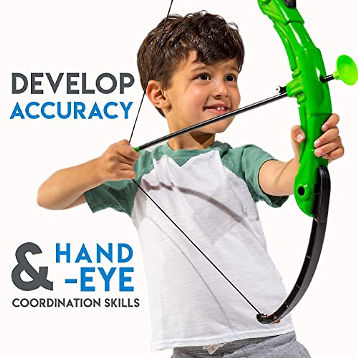 Franklin Sports Kids Archery Target Set - Indoor Bow and Arrow Set - Plastic Bow and Toy Arrows for Kids - Complete Youth Archery Set with Target Included