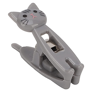 6Pcs Cat Shaped Bag Clips, Small Cat Chip Clips, Paper Clamp, Clothespin Chip Food Storage Bag Seal Clamp, Mini Multipurpose Clips Food Sealer(Gray)