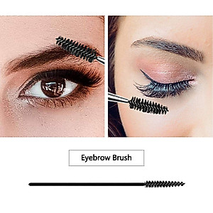 Eyebrow Scissors and Three Eyebrow Brushs, beard and nose trimming scissors eyelash with curved craft stainless steel scissors