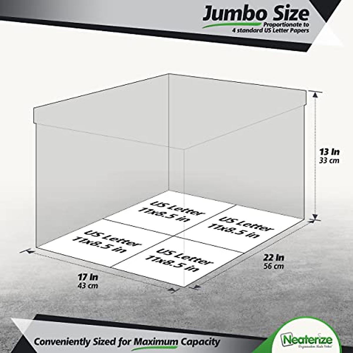 Extra Large Storage Bins With Lids (Set of 2) - Heavy-Duty Empty Fabric Storage Organizers with Removable Lids & Dual Handles. Great For Photos, Toy box, Linen Closet, Clothes (84 QT - Grey)