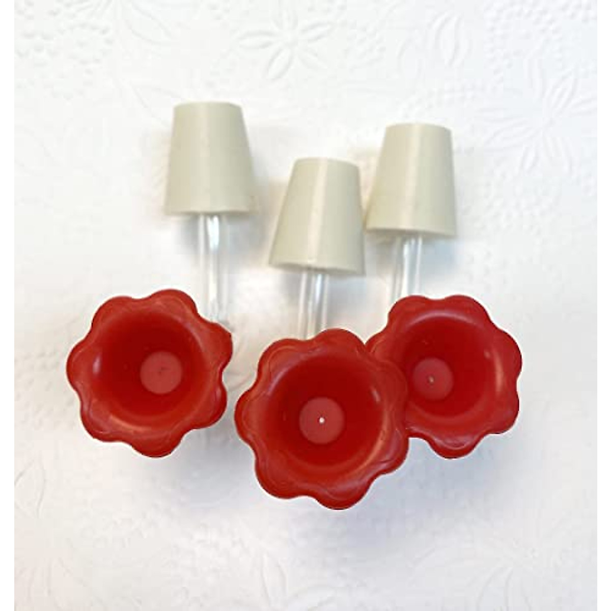 National Artcraft® RED Floral-Style Hummingbird Feeder Tubes - Make Your Own Hummingbird Feeder (Pkg/3)