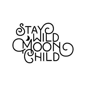 Vinyl Wall Art Decal - Stay Wild Moon Child - 15" x 23" - Trendy Modern Fun and Free Bedroom Apartment Playroom Nursery Decor - Indoor Outdoor Home Living Room Household Quotes (15" x 23", Black)