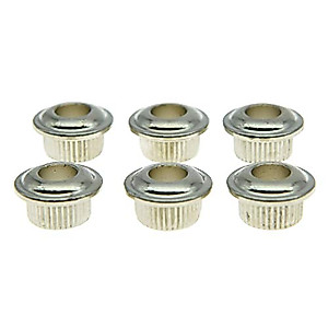 KAISH Metal Nickel 10mm Vintage Guitar Tuning Keys Conversion Bushings Adapter Ferrules