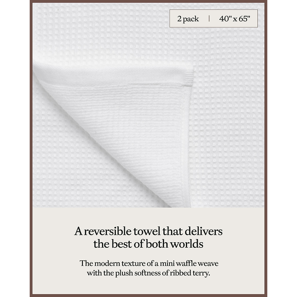 Cozy Earth White Waffle Bath Sheets