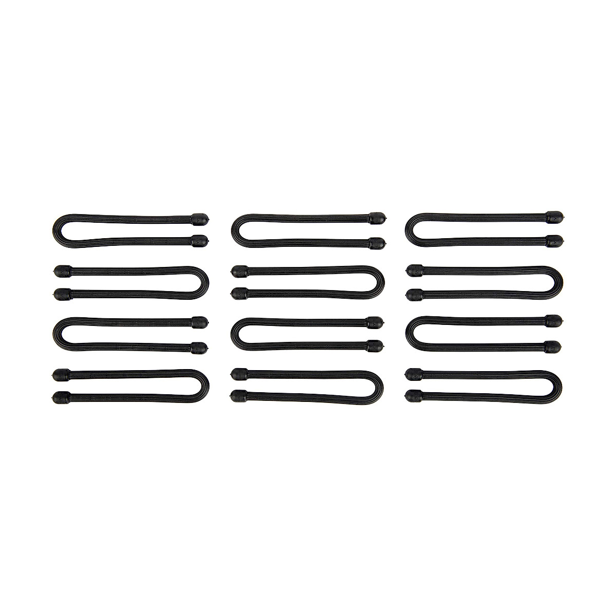 Nite Ize Original Gear Tie - 6-Inch Reusable Rubber Twist Tie - Reusable Gear Ties - Electric Cord Organizers - Twist Ties for Cords - Reusable Zip Ties - Black, 6-Inch, 12 Pack