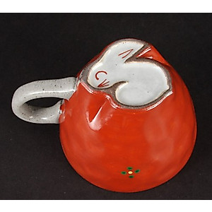 奥川陶器 Okugawa Toki Red Rabbit Mug 392917