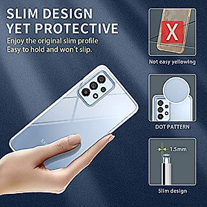 bokoo Crystal Clear Samsung Galaxy A53 Case.Soft Slim Fit Transparent Plastic TPU Protective Silicone Cover Phone Case for Samsung A53 [Scratch-Resistant] [Slim Thin & Comfort Grip] [Shockproof]