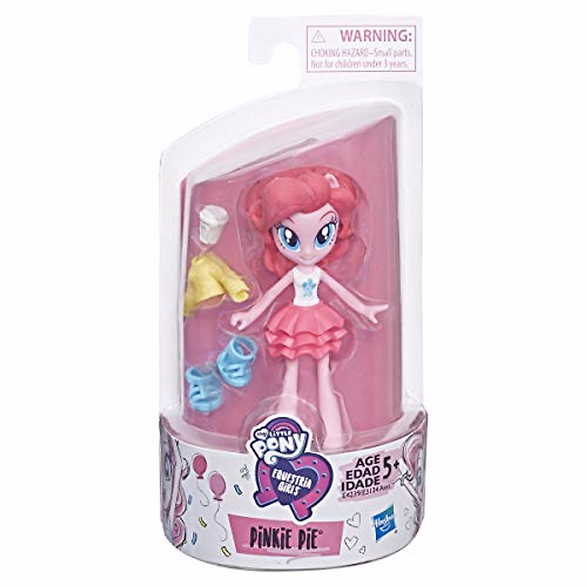 My Little Pony Equestria Girls Fashion Squad Pinkie Pie 3" Mini Doll with Removable Outfit, Shoes & Accessory, for Girls 5+