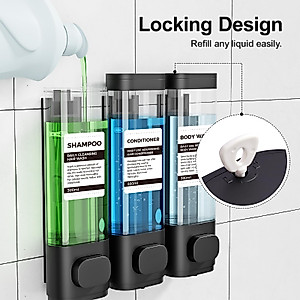 Aeakey Soap Dispenser,Dish Soap Dispenser for Kitchen,Sponge Holder Sink Dish Washing Soap Dispenser 13 Ounces