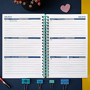 Planner 2024-2025 - Daily Planner 2024-2025 from April 2024 to June 2025,15 Month Planners 2024-2025 for Women, 5.2" x 7.5", Spiral Binding, Premium Thick Paper, Green