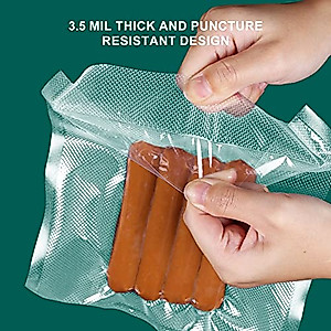 Vacuum Sealer Bags 8" x 12" for Food Saver Bags Rolls, Vacuum Seal Bags for Foodsaver, Seal a Meal, Great for VAC Freezer and Sous Vide BPA Free, Pre-cut 100 pcs