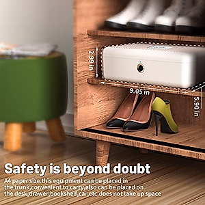 Biometric Fingerprint Storage Box,AICase Portable Cash Jewelry Security Case Lock Box Safe,Combination Lock for Car, Home,Office Travel White