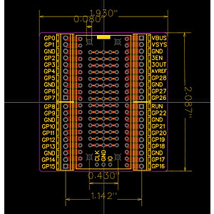 for PI PICO Mini Brekaout Board Soldered with Screw Terminal 2.54mm for Raspberry Pi Pico (1pcs)