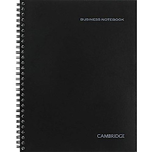 Cambridge Limited Notebook, 6 Pack Black Notebook, Legal Ruled, Professional Business Notebook, 80 Sheets, Spiral Wirebound Office Journal & Notebook For Quicknotes, Meeting for Women & Men, CAM10-402