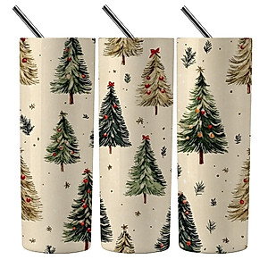 Medpol rustic christmas theme insulated tumblers coffee cup Gift，rustic christmas theme Drinking Glasses-Tea Cup-Coffee Mug tumbler with lid and straw 20 oz insulated tumbler cups