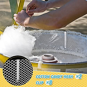 Juexica Sets Cotton Candy Mesh Clip Stabilizer Kit White Cotton Candy Machine Supplies Reusable Candy Making Accessories Compatible Cotton Candy Machine Candy Floss Maker Kitchen 4.25 x 0.5 inches