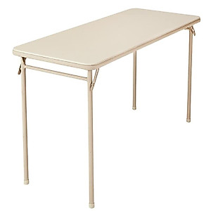 Cosco Folding Serving Table, 20" x 48", Antique Linen