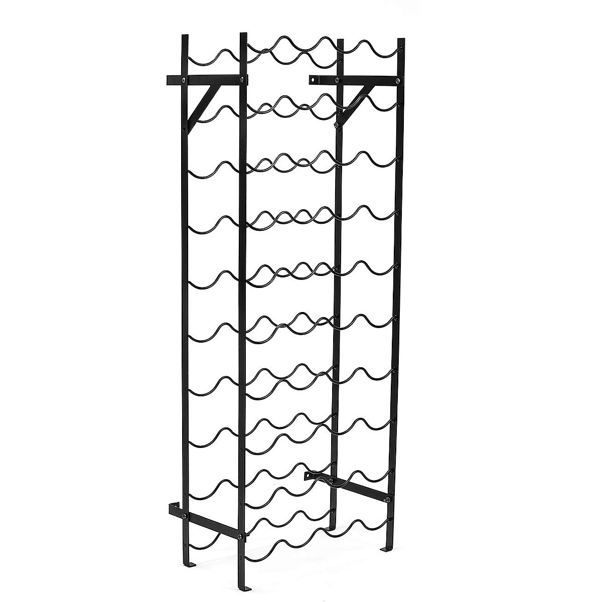 Sorbus Wine Rack Freestanding Floor - Wine Bottle Holder Holds 40 Bottles of Wine - 40 Bottle Capacity Wine Storage for Any Bar, Wine Cellar, Kitchen, Dining Room