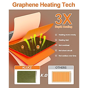 KLUCZ Electric Food Warming Mat Graphene Quickly Heating, 6 Adjustable Temperature and 6H Timer Function Warming Trays for Buffets Parties, Foldable Silicone Food Warmer Mat, Great Gift Choice