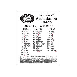 Super Duper Publications | Articulation G Sound Fun Deck | Vocabulary and Language Development Flash Cards | Educational Learning Materials for Children