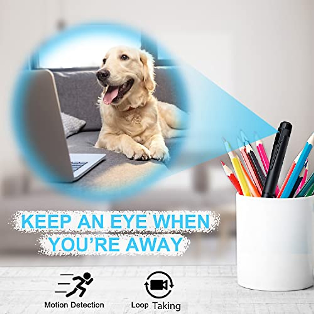 XISRU 64GB Spy Camera Hidden Camera Pen Full HD 1080P Mini Spy Pen Camera,Nanny Cam Hidden Camera, Small Hidden Camera with Motion Detection,Small Spy Camera,Secret Camera [2023 Version]