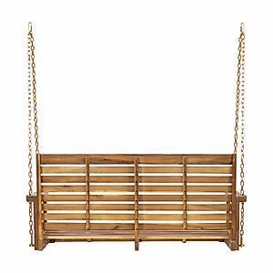 Christopher Knight Home Outdoor Acacia Wood Porch Swing,Brown/Teak