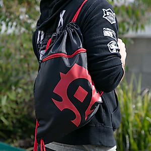 JINX World of Warcraft Horde Loot Bag, 14x19", Drawstring Cinch Backpack