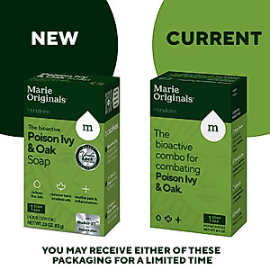 Poison Ivy Soap Bar | All Natural Poison Ivy Treatment | Anti-Itch Skin Cleanser Bar Wash for Poison Ivy, Poison Oak & Sumac | Soothes & Relieves Rashes | 2.9 Ounces | Marie Originals